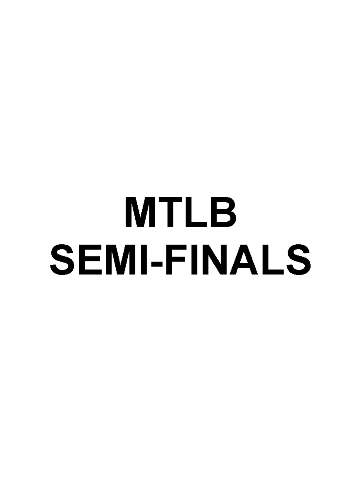 Semifin - This is the coverage of semi final examination which is ...