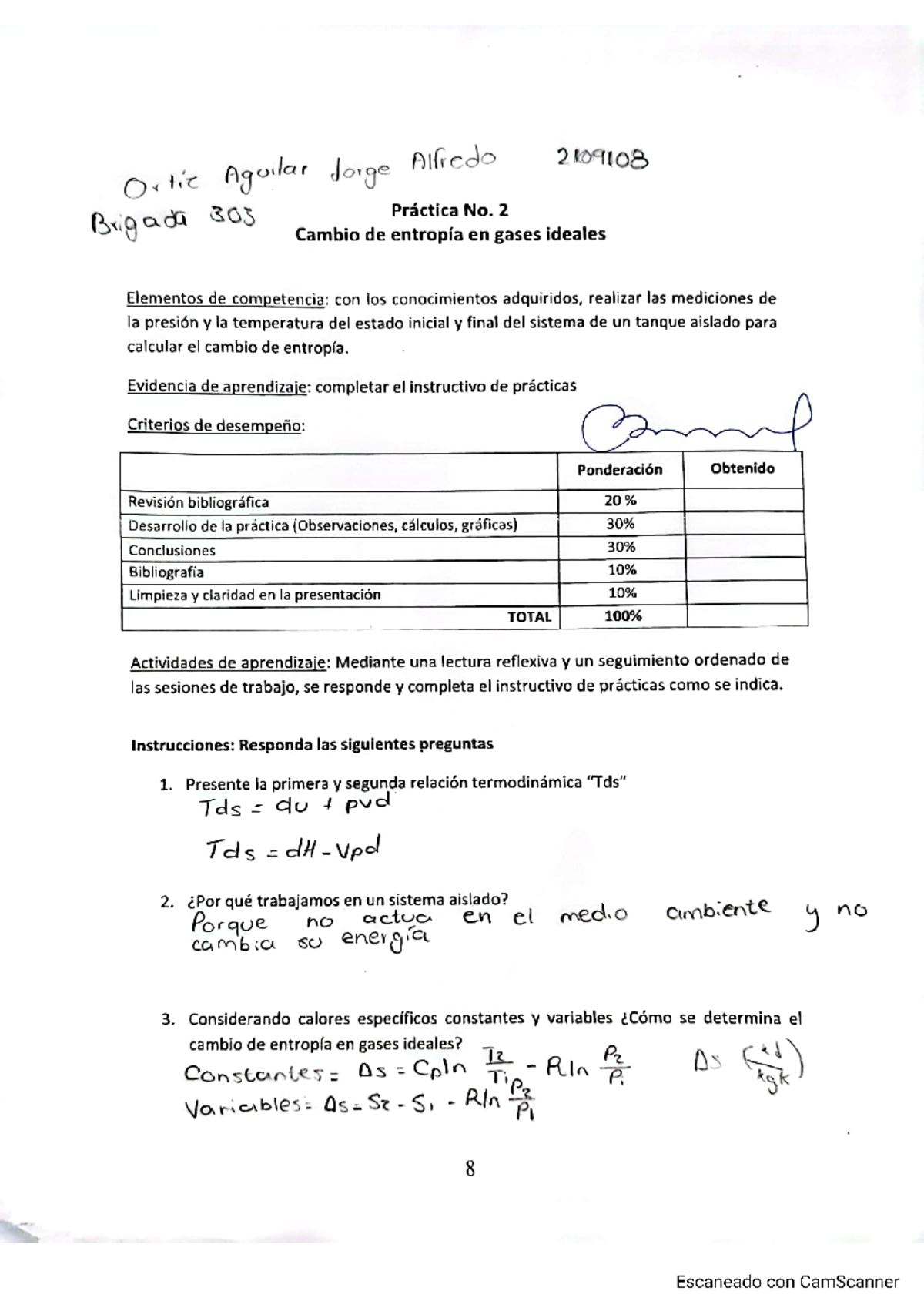 Práctica 2 2023 - Termodinámica De Gases Y Vapores Y Laboratorio - Studocu