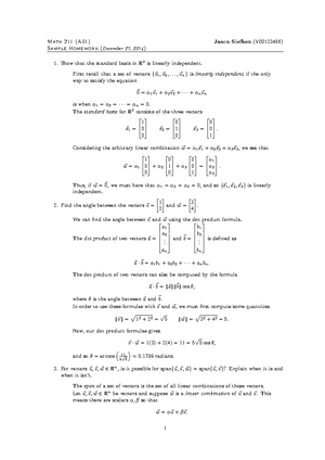Exam 2015, questions - Midterm 2 MATH 211 (A01), Spring 2015 (Siefken ...