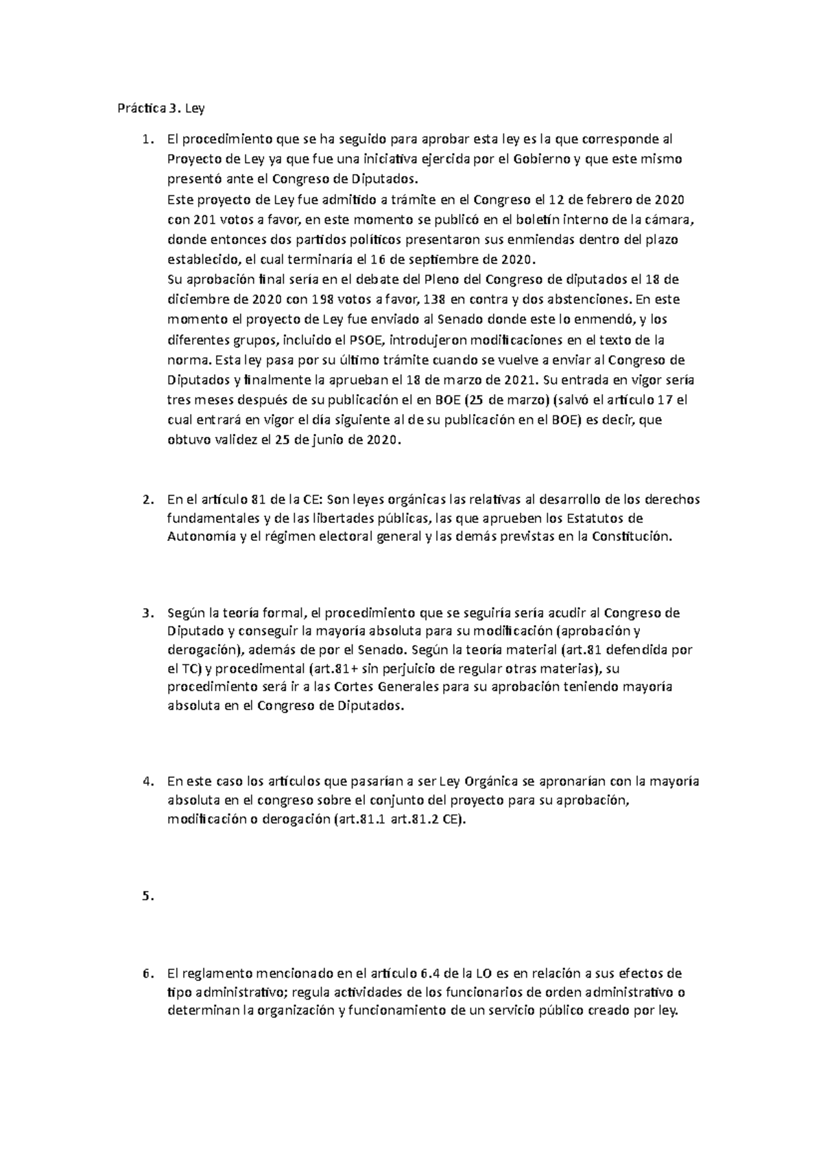 Práctica 3 Consti - Práctica de segundo de carrera con la profesora Paloma, corregida en clase ...