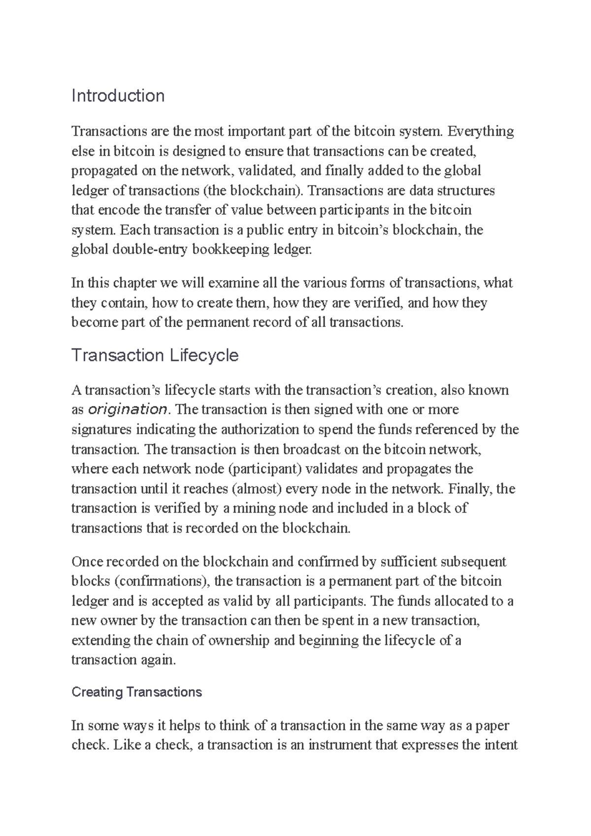 Introduction to Transactin, Transaction chainaing and Orphan tranaction - Introduction ...