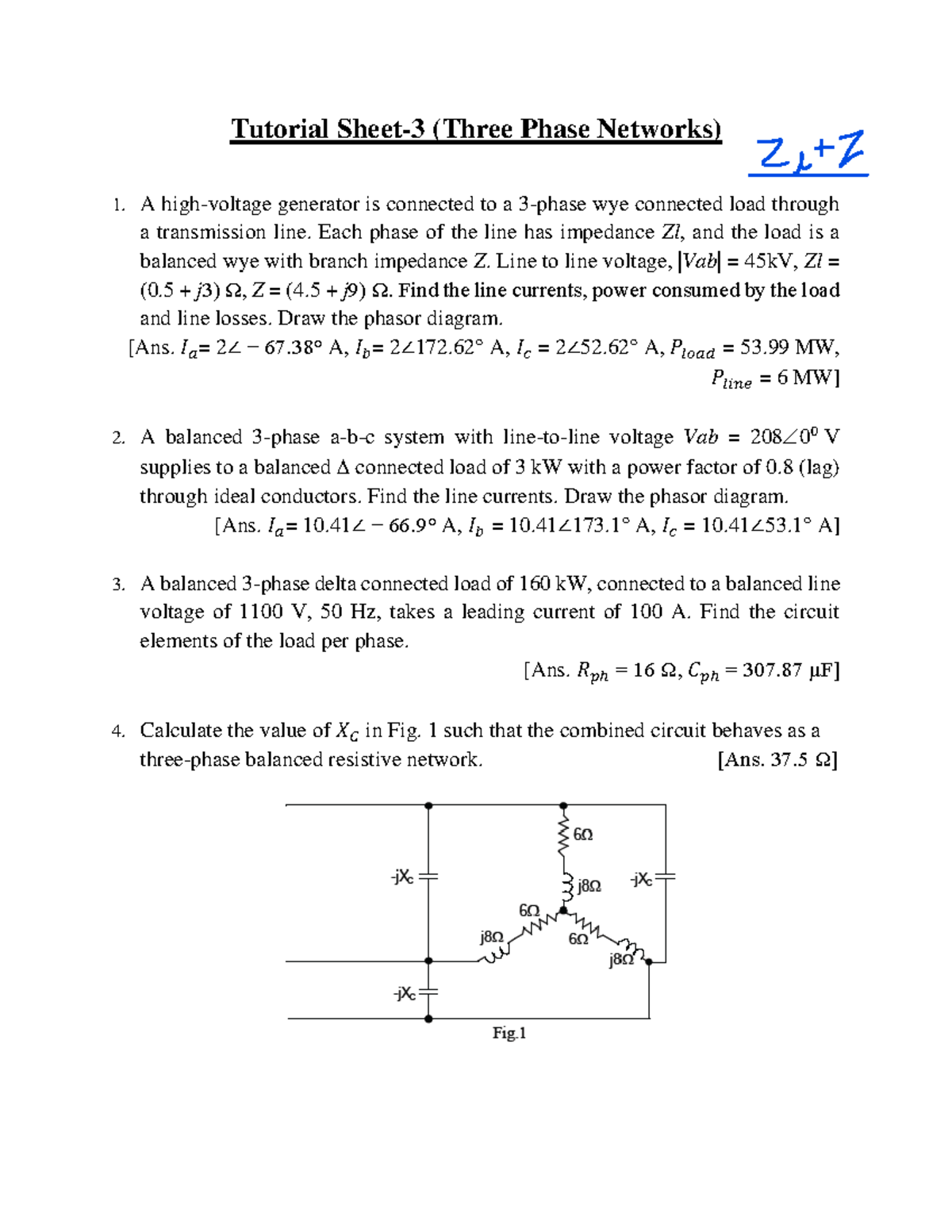 T3 - Practice Material of Electrical Technology (EE11003) course at ...