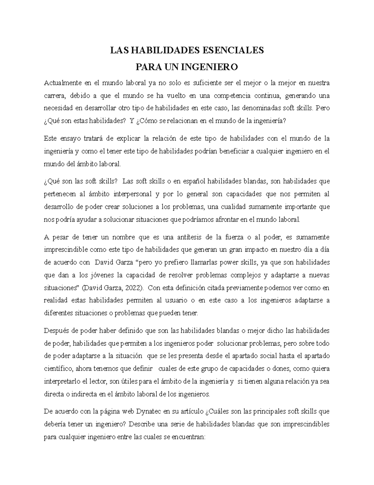 LAS Habilidades Esenciales - LAS HABILIDADES ESENCIALES PARA UN ...