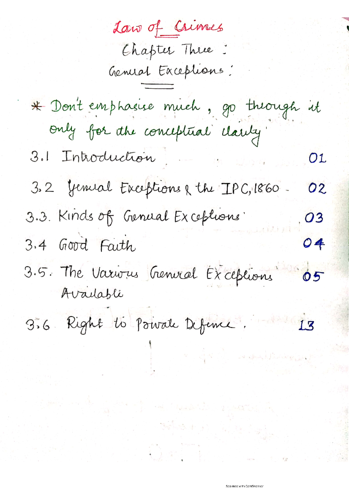 Criminal law general exceptions - B.A.LL.B. (Hons) - Studocu