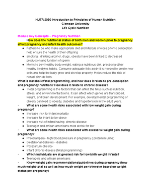 Introduction to Principles of Human Nutrition Study Guide Chapters 1-3 ...