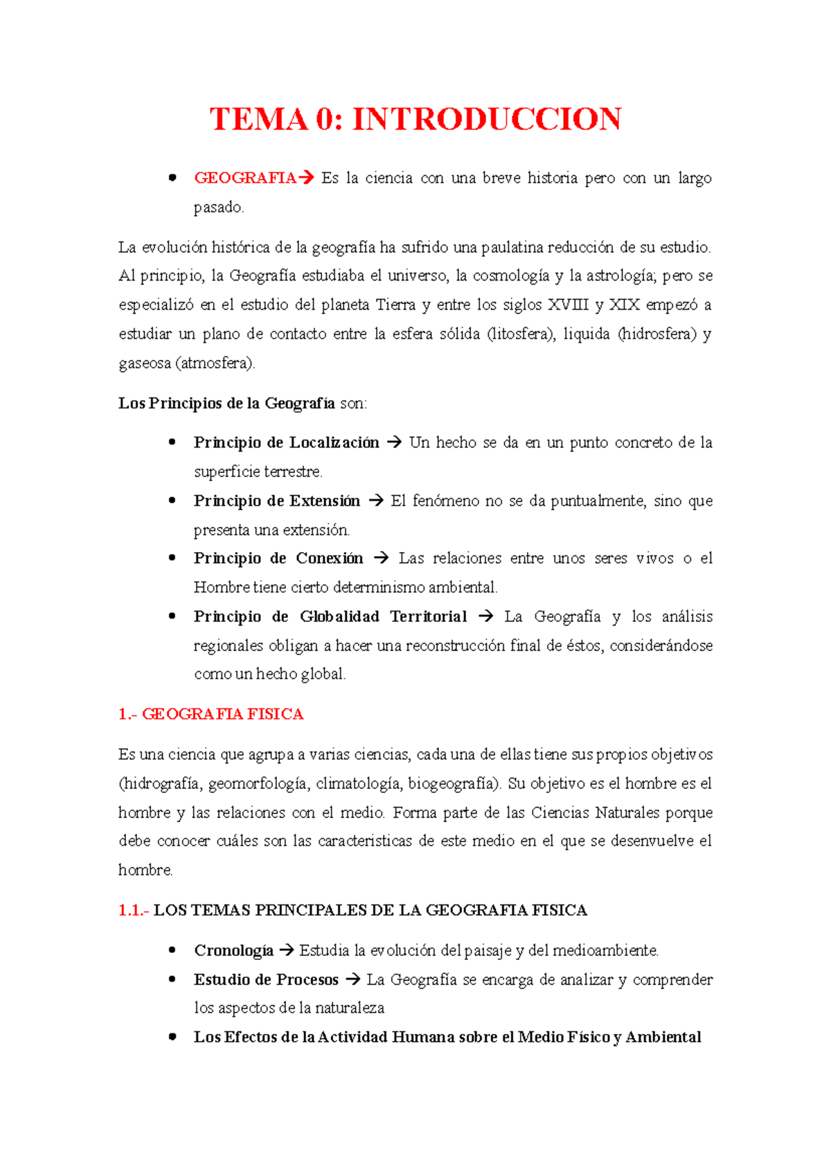 Geografía Física y Humana para examen ordinario y extraordinario - TEMA ...