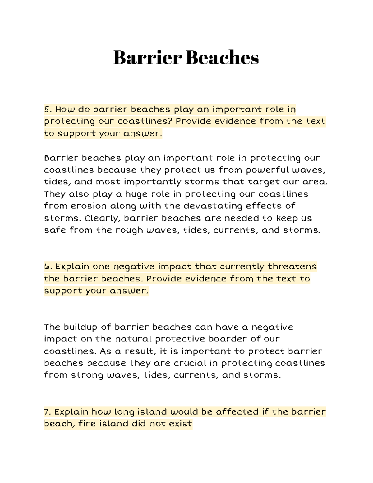 Barrier beaches -2 - hello - Barrier Beaches How do barrier beaches play an important role in ...