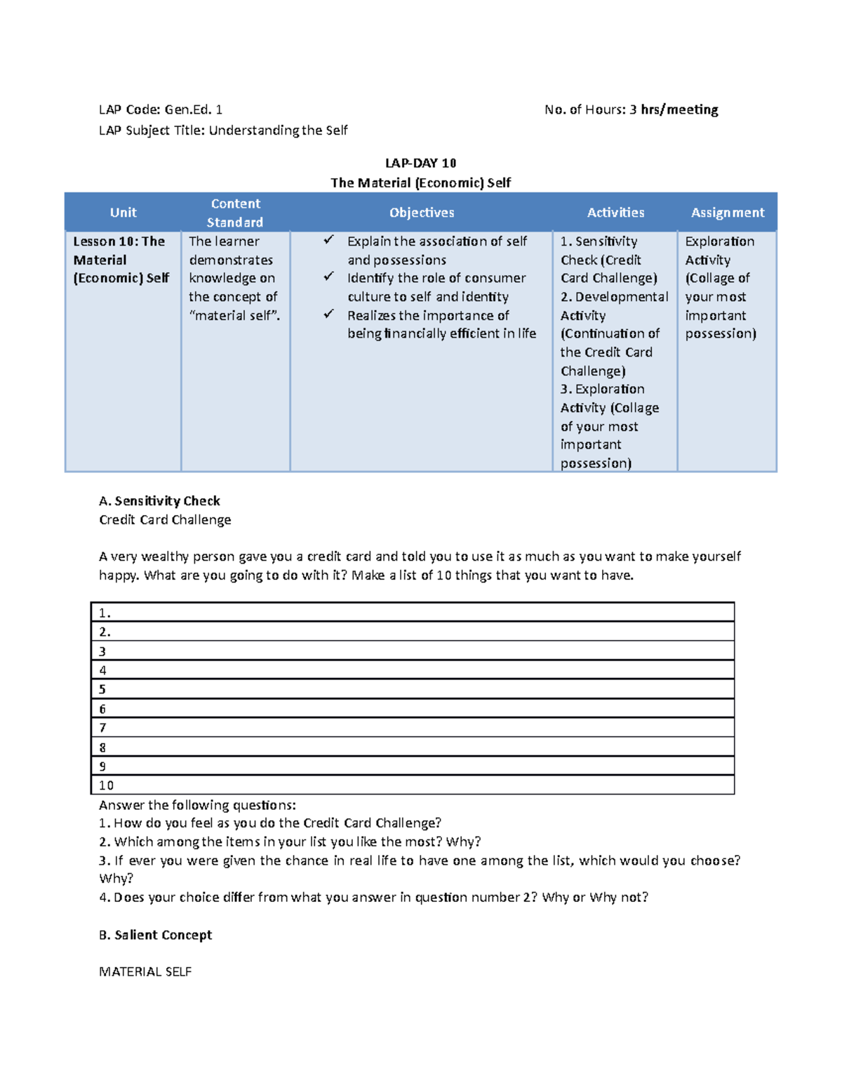 Module-10 - I'm not genius as what you think po 😆 - LAP Code: Gen. 1 No ...