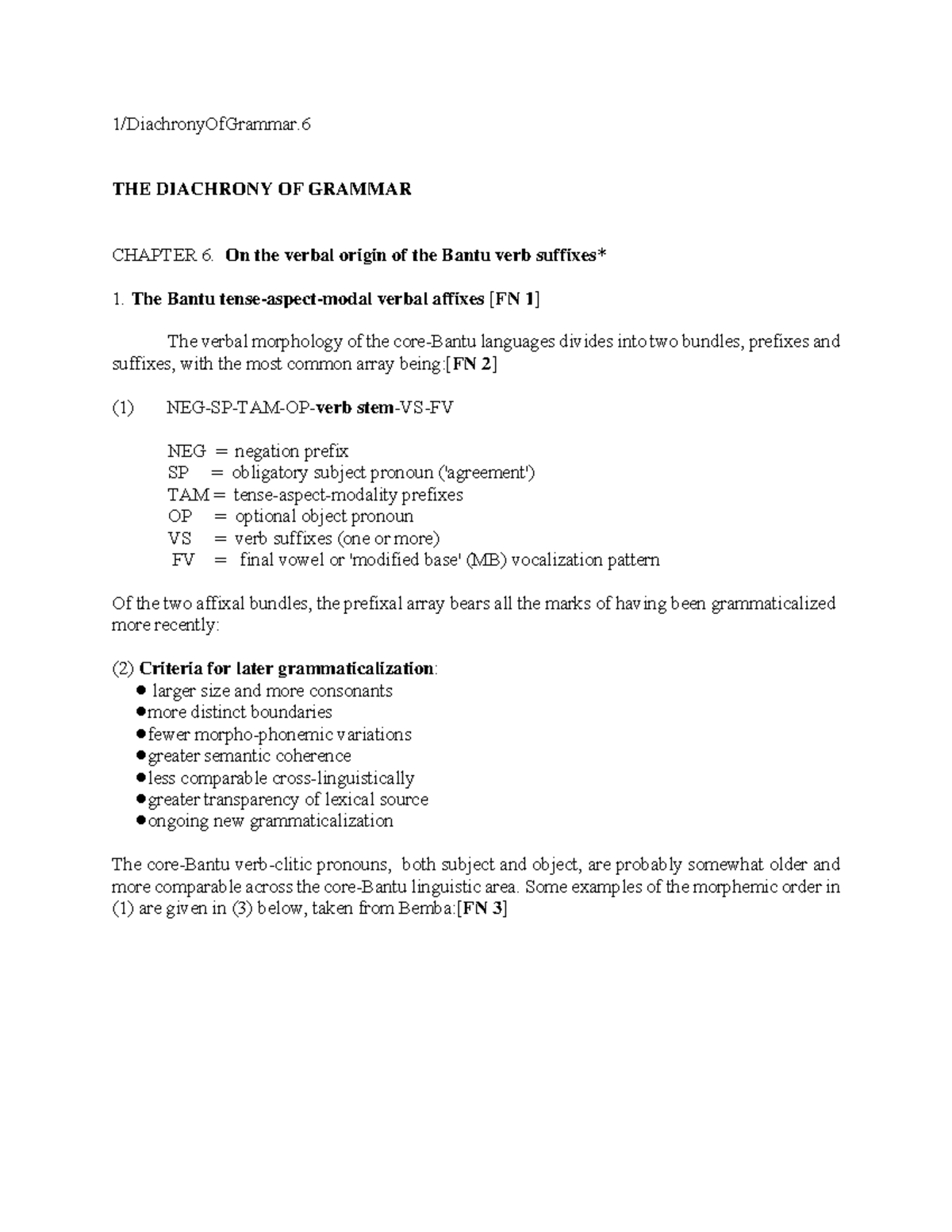 Diachrony Of Grammar 6 - 1/DiachronyOfGrammar. THE DIACHRONY OF GRAMMAR ...