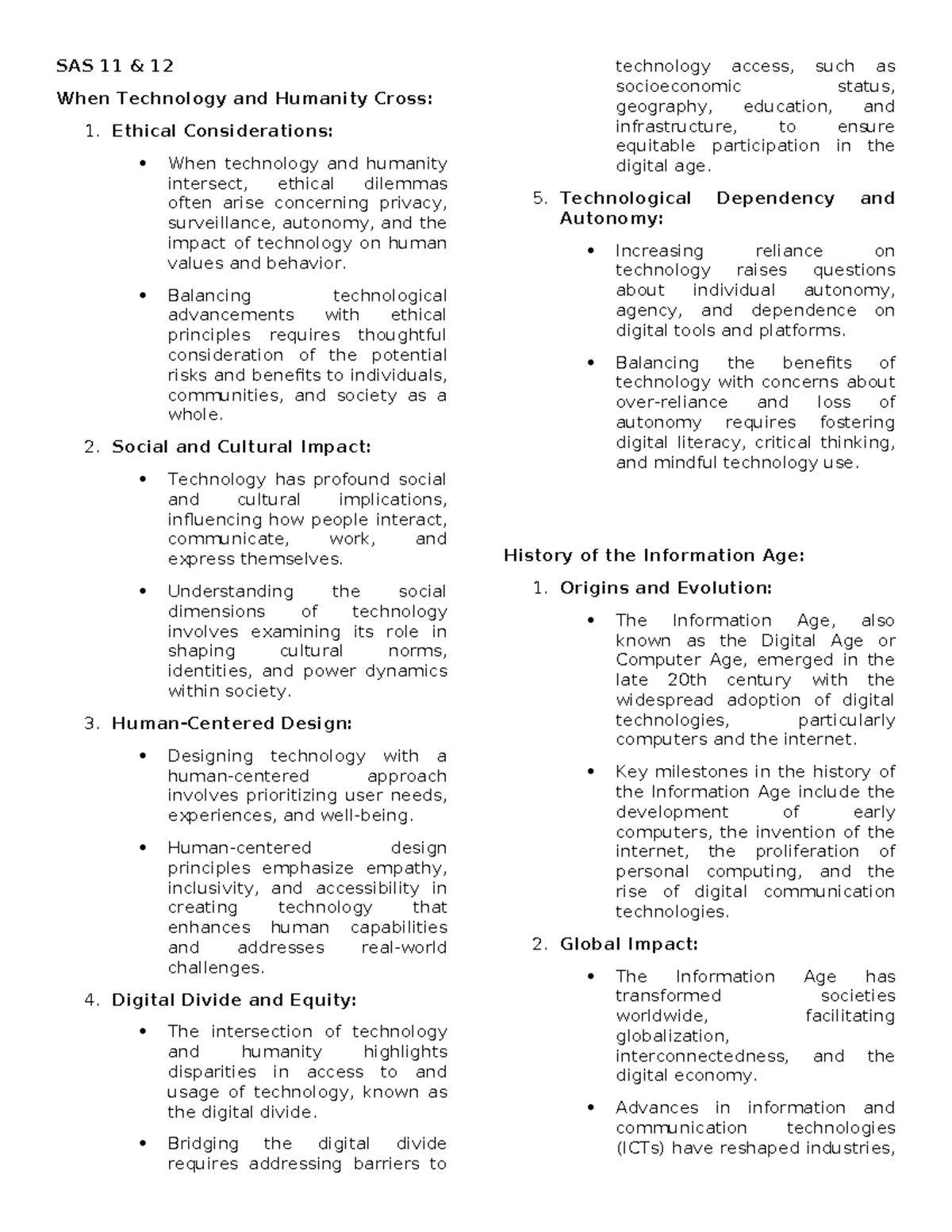 GEN 003 Keypoints B2 - SAS 11 & 12 When Technology and Humanity Cross ...