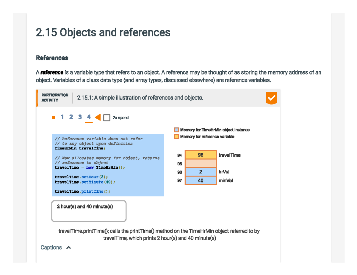 IT 145 Week 2 Mod 2.15 Zybooks Objects and References - IT145 - Studocu