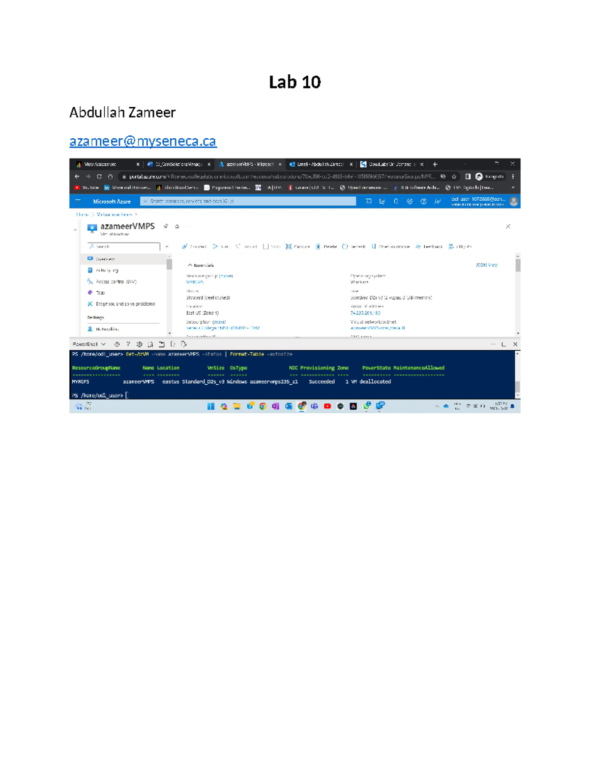 Abdullah Zameer Lab 10 - lab 10 - SEC320 - Lab 10 Abdullah Zameer azameer@myseneca - Studocu