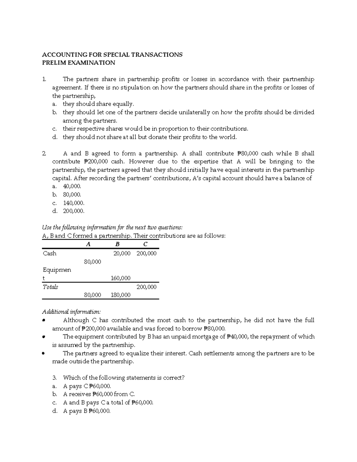 Pdfcoffee - Accounting for special transaction - ACCOUNTING FOR SPECIAL TRANSACTIONS PRELIM ...