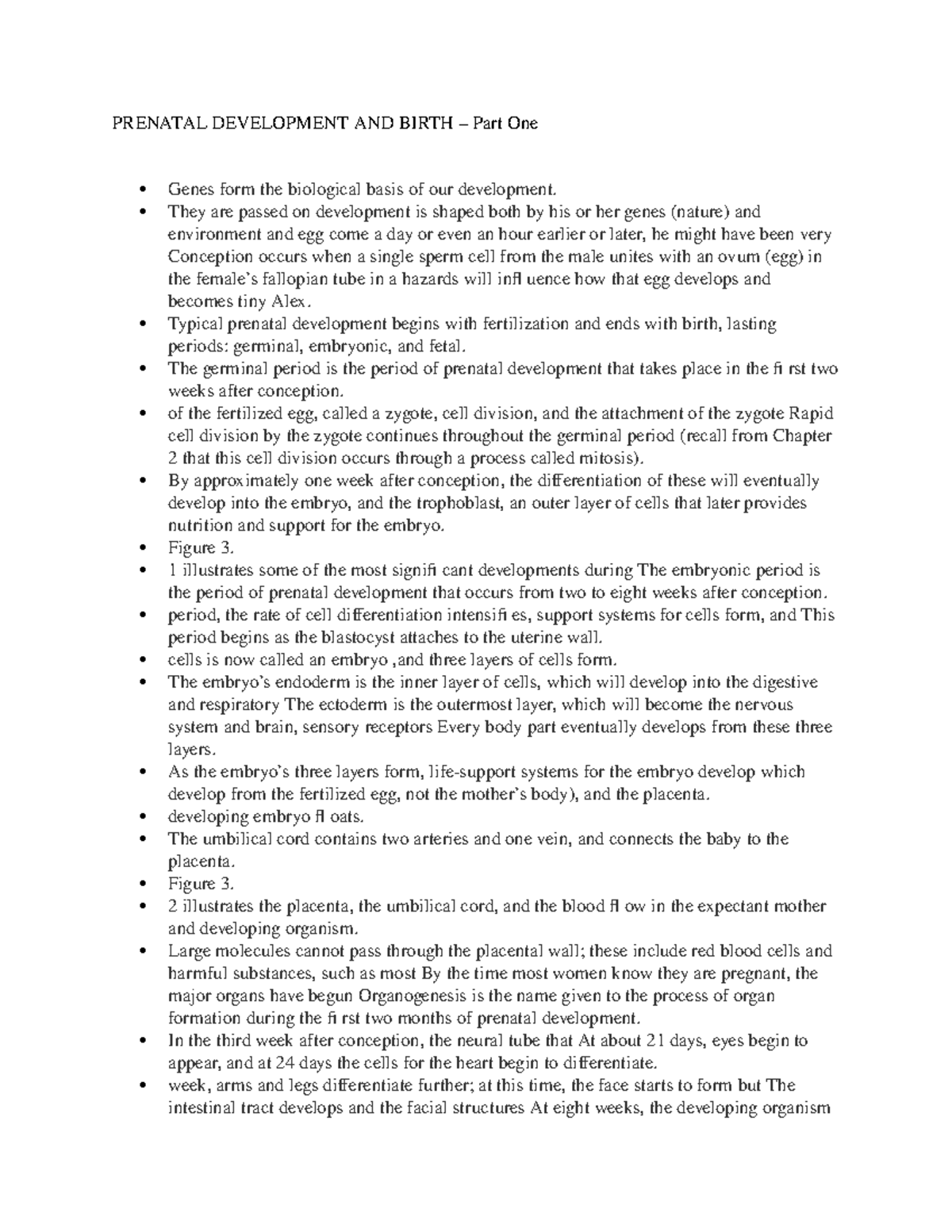 Prenatal Development AND Birth – Part One - PRENATAL DEVELOPMENT AND ...