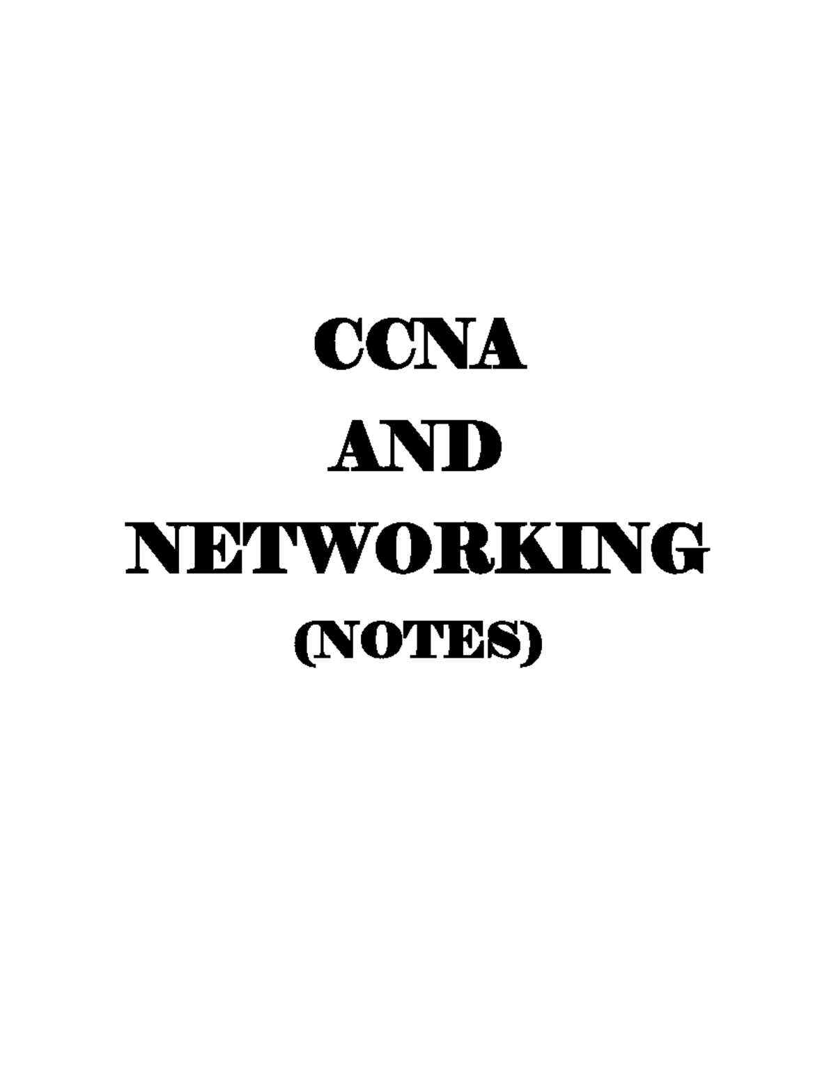 Ccna Notes Complete Ccna And Networking Notes I Networking Basics Contents What Is A 