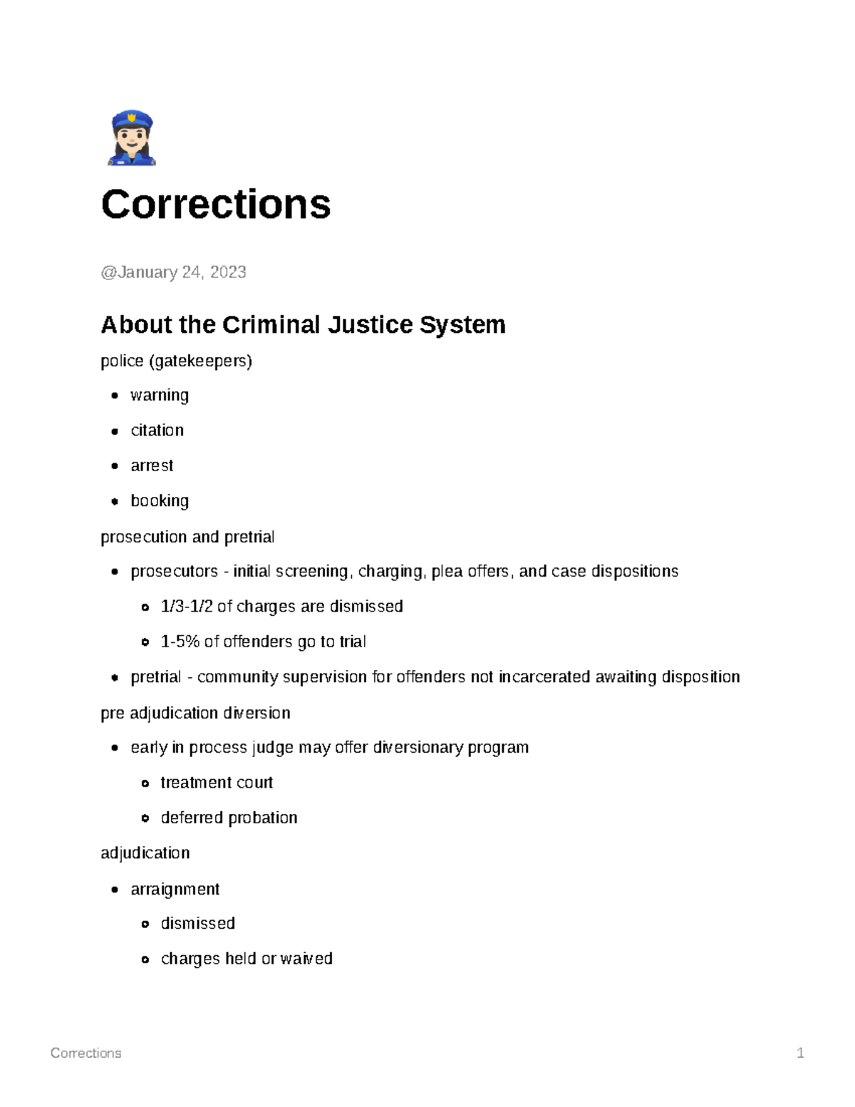 Intro to corrections - Snow - Corrections About the Criminal Justice ...