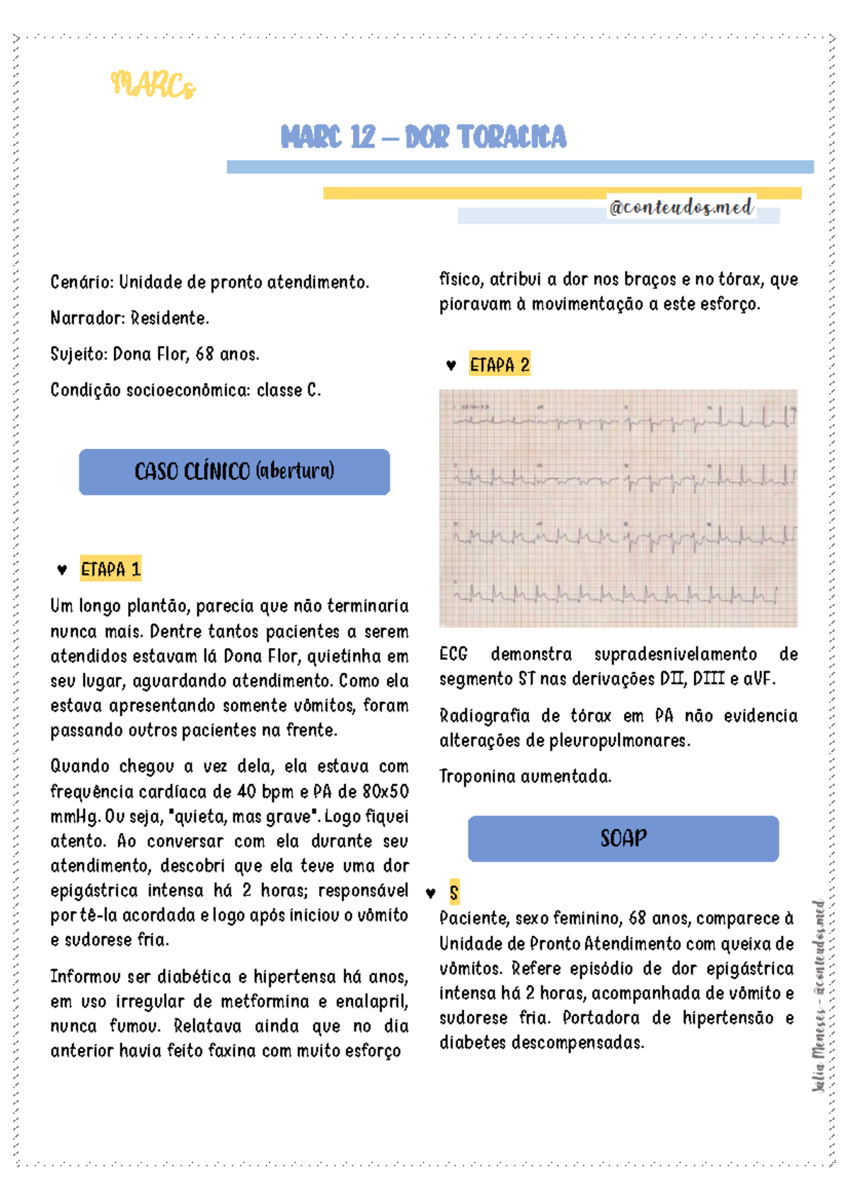 MARC 12 Dor torácica - marc dor toracica - Cenário: Unidade de pronto ...