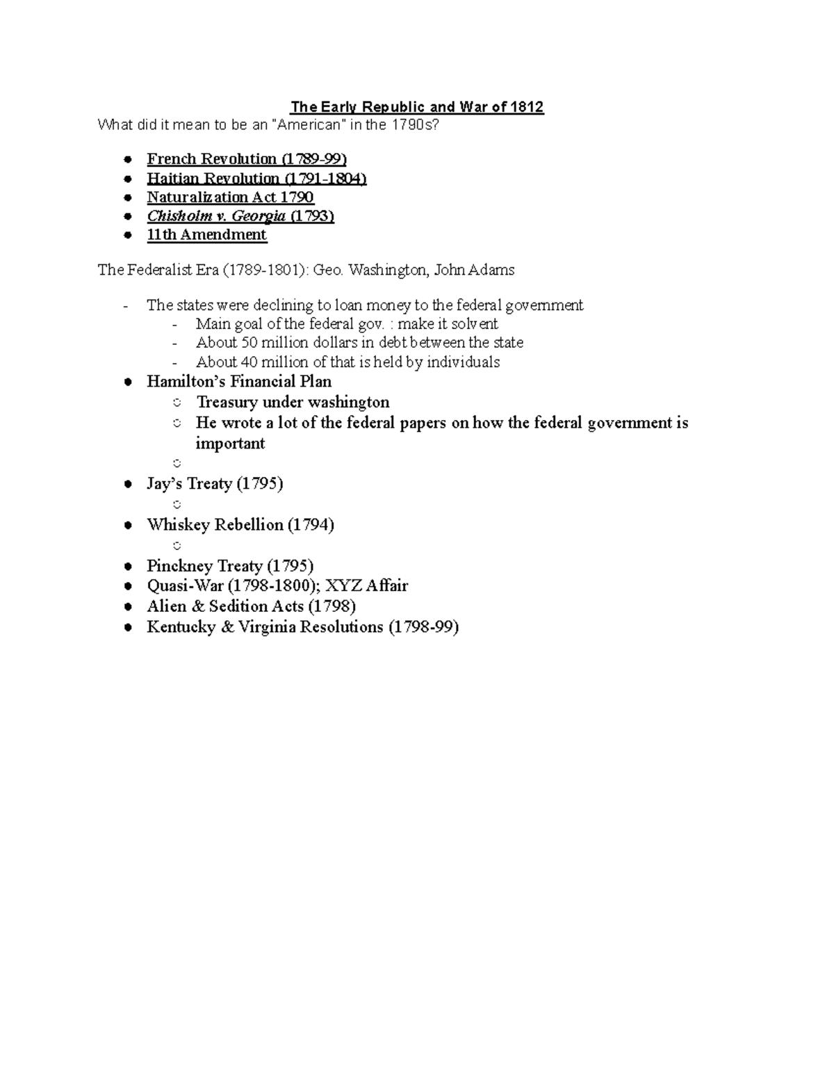The Early Republic 10 17 - The Early Republic and War of 1812 What did ...