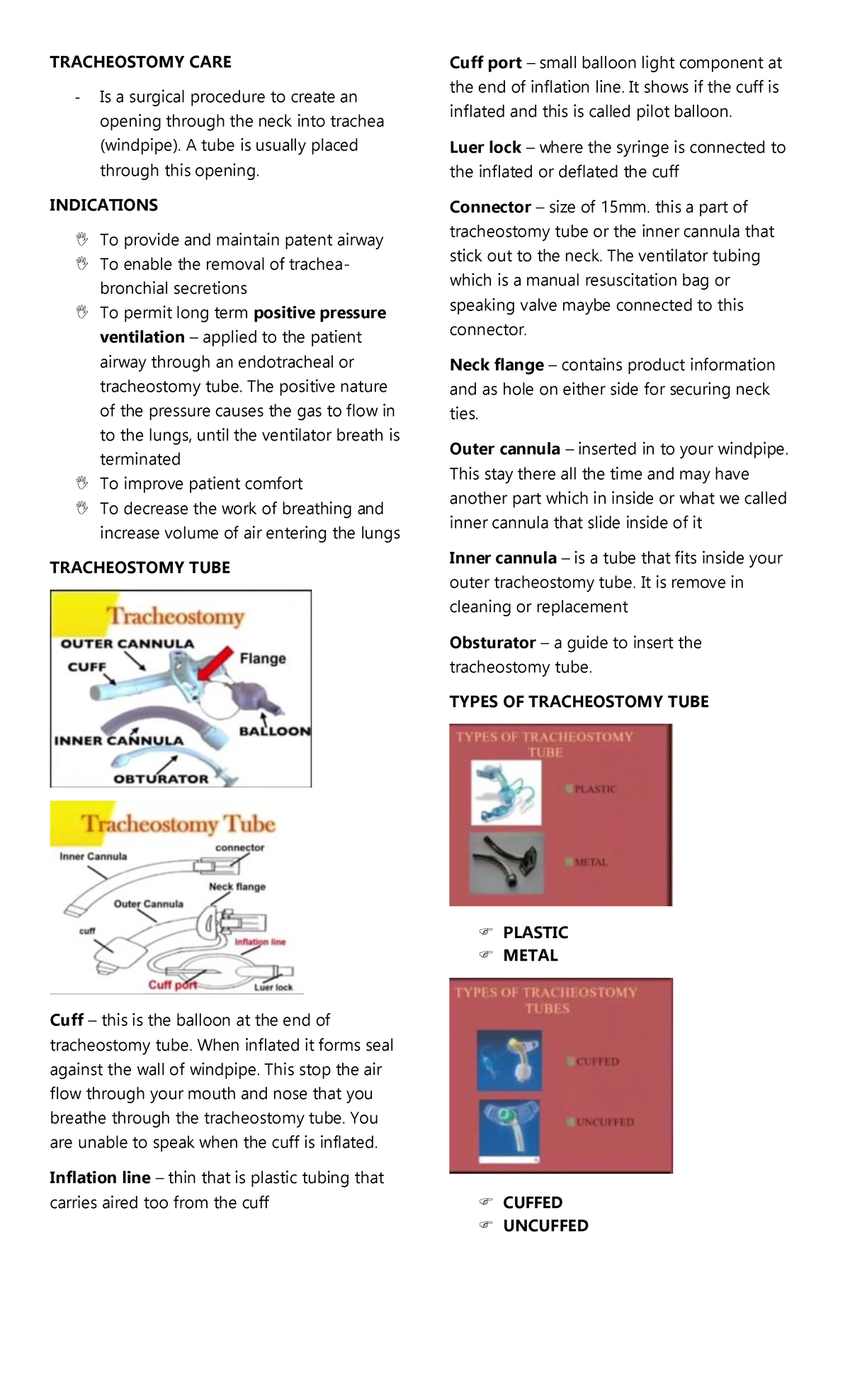 Tracheostomy-CARE - tracheostomy care - TRACHEOSTOMY CARE Is a surgical ...