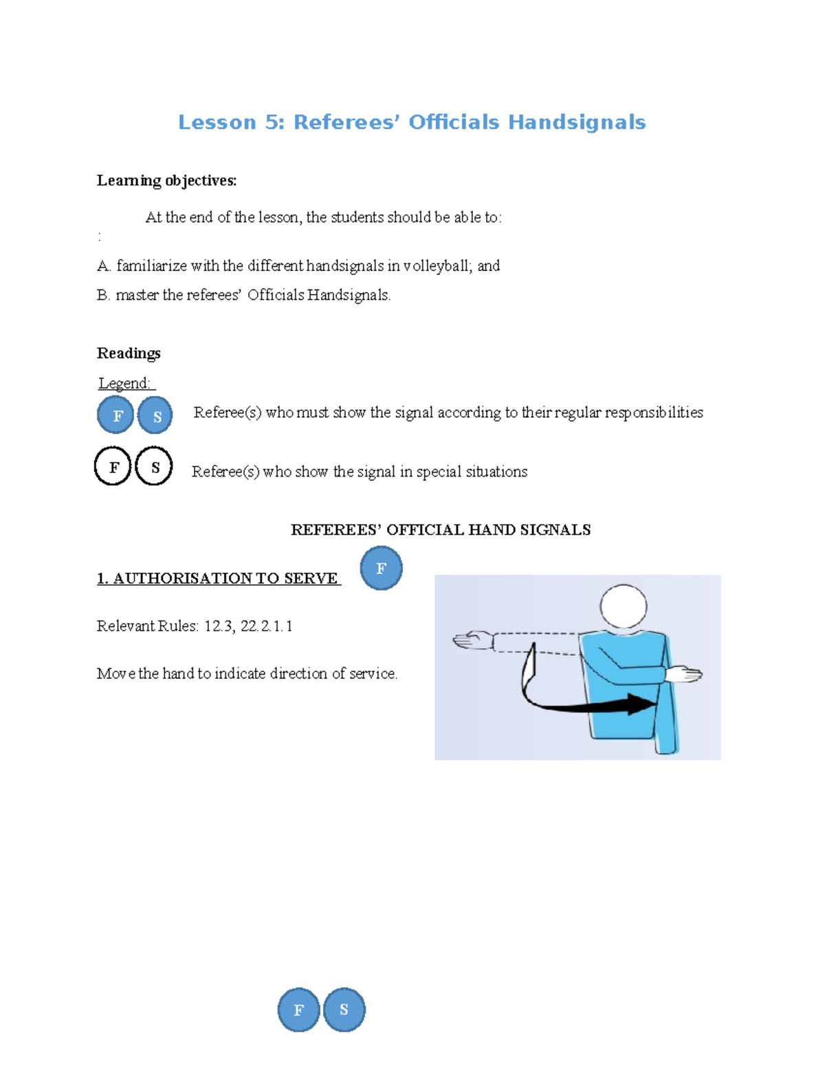Inbound 4640577068736227132 - Lesson 5: Referees’ Officials Handsignals ...
