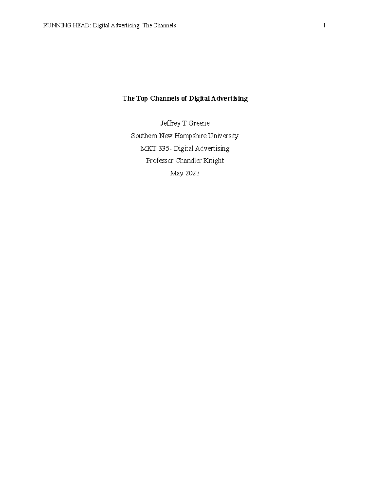 The Top Channels of Digital Advertising - Studocu