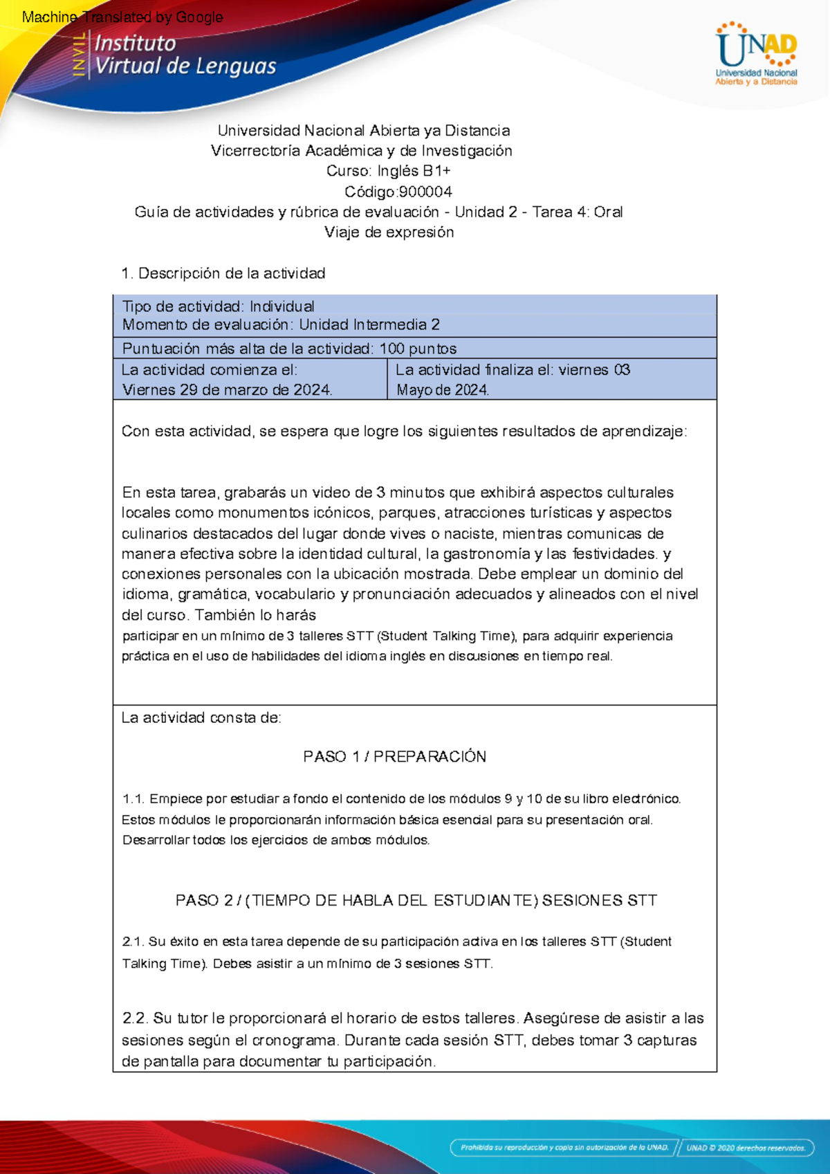 Activity Guide and Evaluation Rubric - Unit 2 - Task 4 - Oral ...