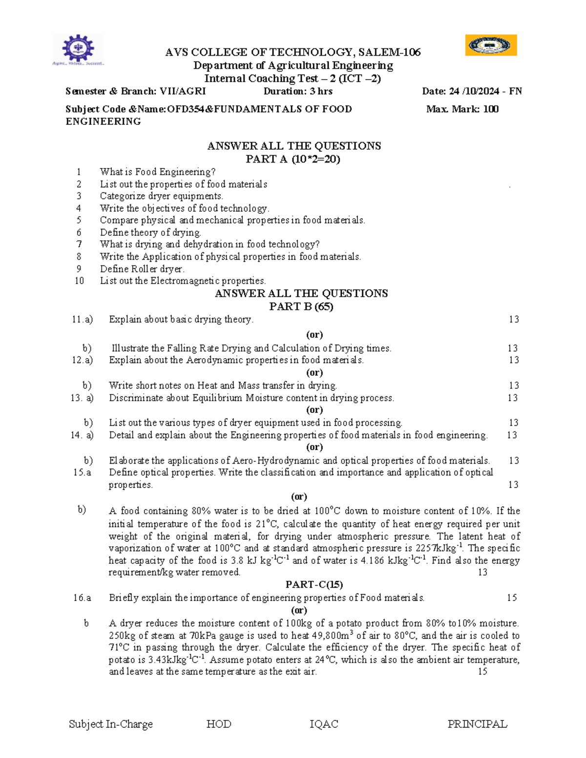 Ict 2 - GFDSG - AVS COLLEGE OF TECHNOLOGY, SALEM- Department of ...