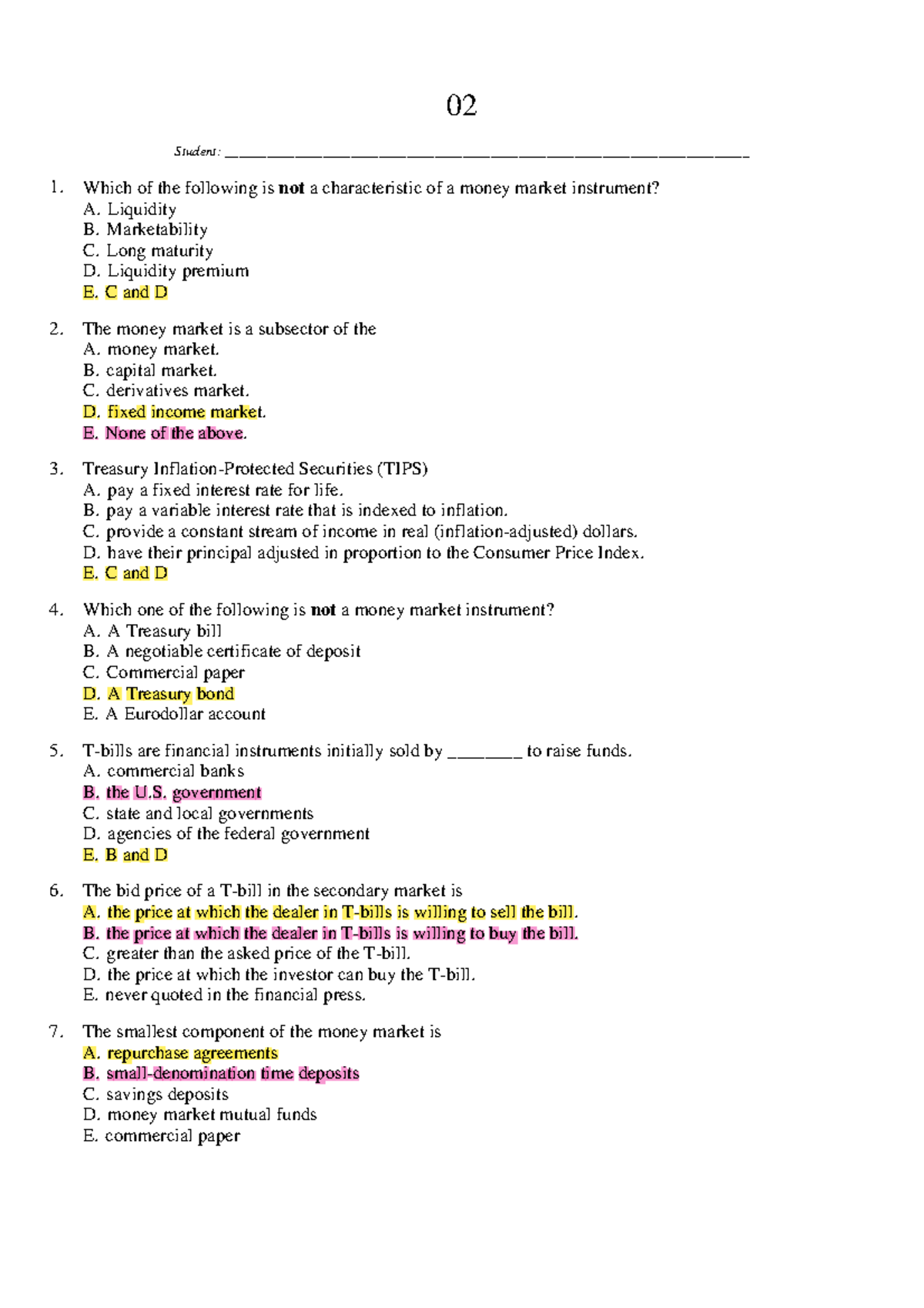 02 - Practice question - 02 Student: - Studocu