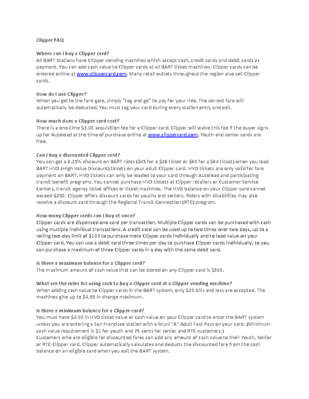 Clipper FAQ updated 1 - SHF S - Clipper FAQ Where can I buy a Clipper ...