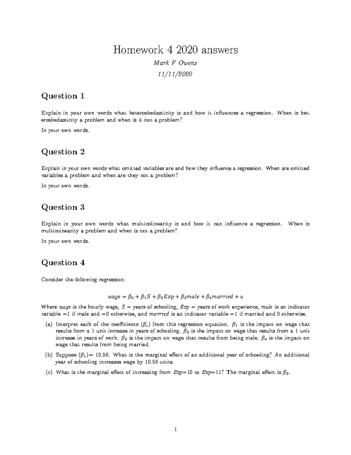 Homework 4 2020 answers - Homework 4 2020 answers Mark F Owens 11/11 ...