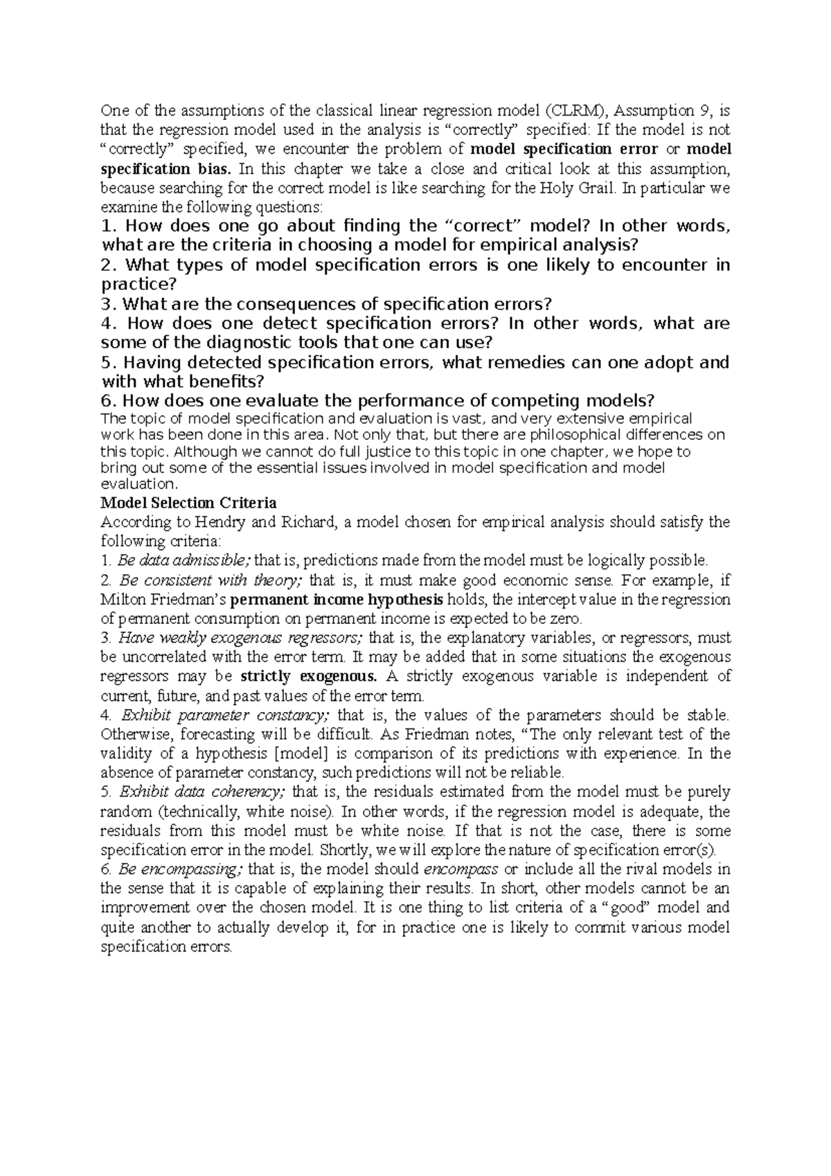 Assumptions of the classical linear regression model - In this chapter ...