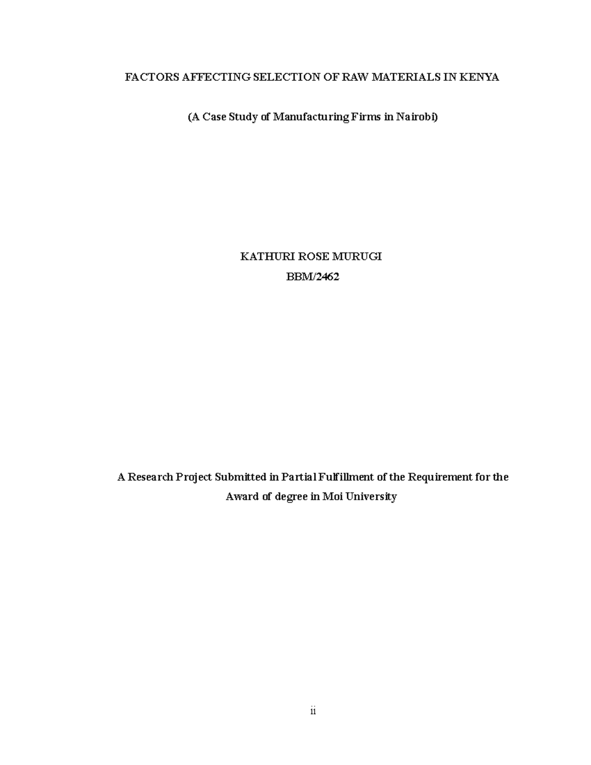 Project - DECLARATION BY THE STUDENT SCHOLAR (KIM/DPSM/21923/15) - Studocu