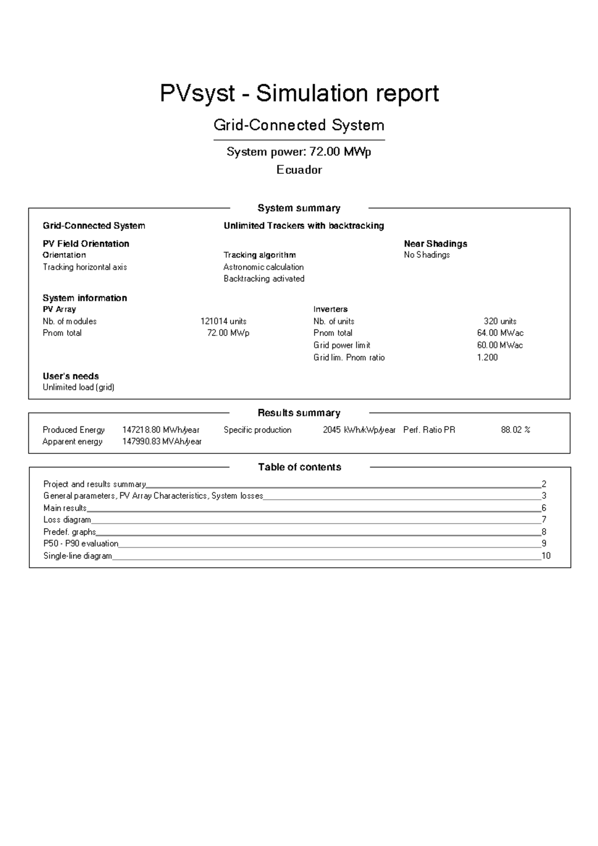 Proyecto Solar - PVsyst - Simulation report Grid-Connected System ...