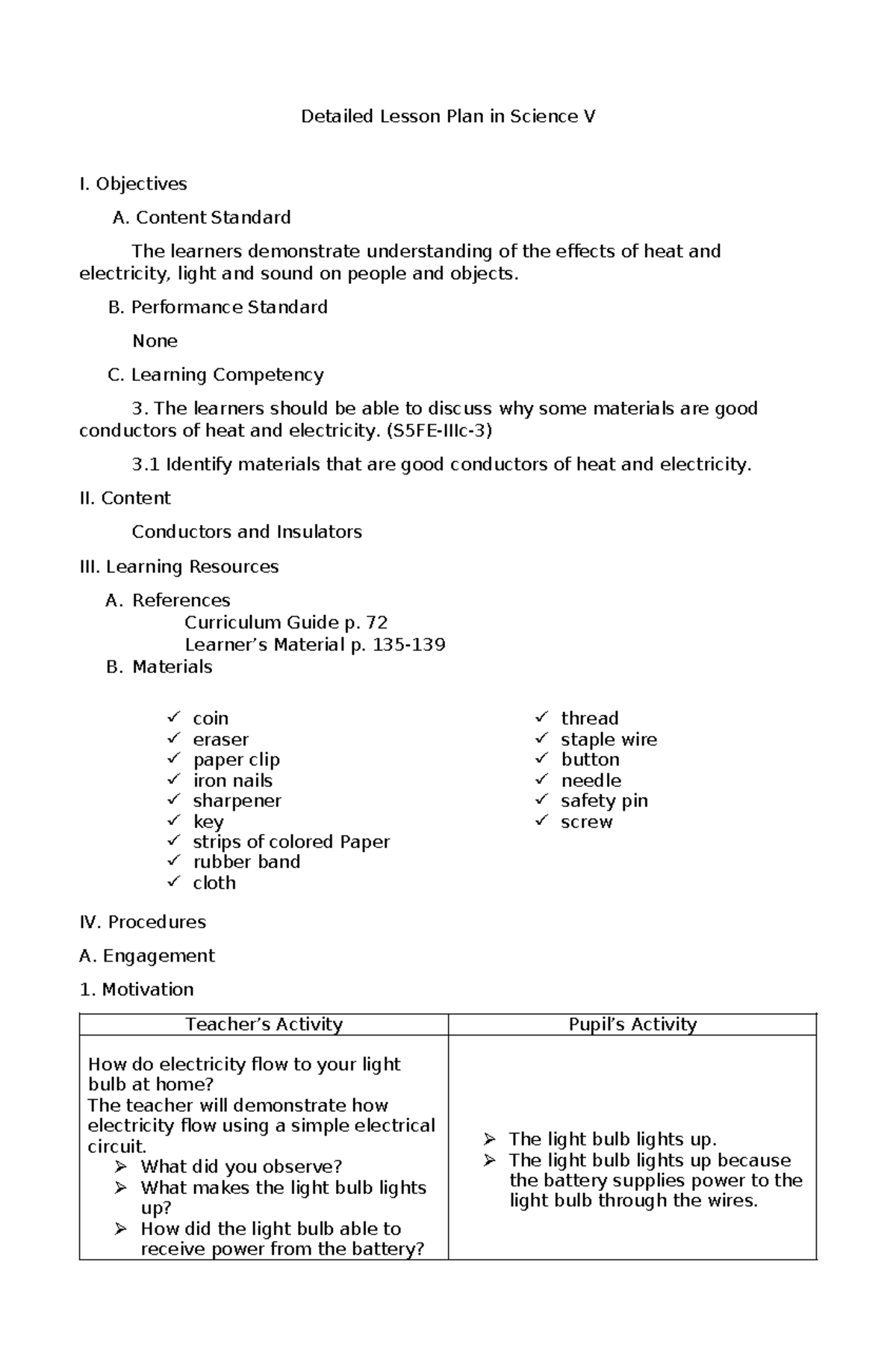 441846107 Detailed Lesson Plan in Science V - Detailed Lesson Plan in ...