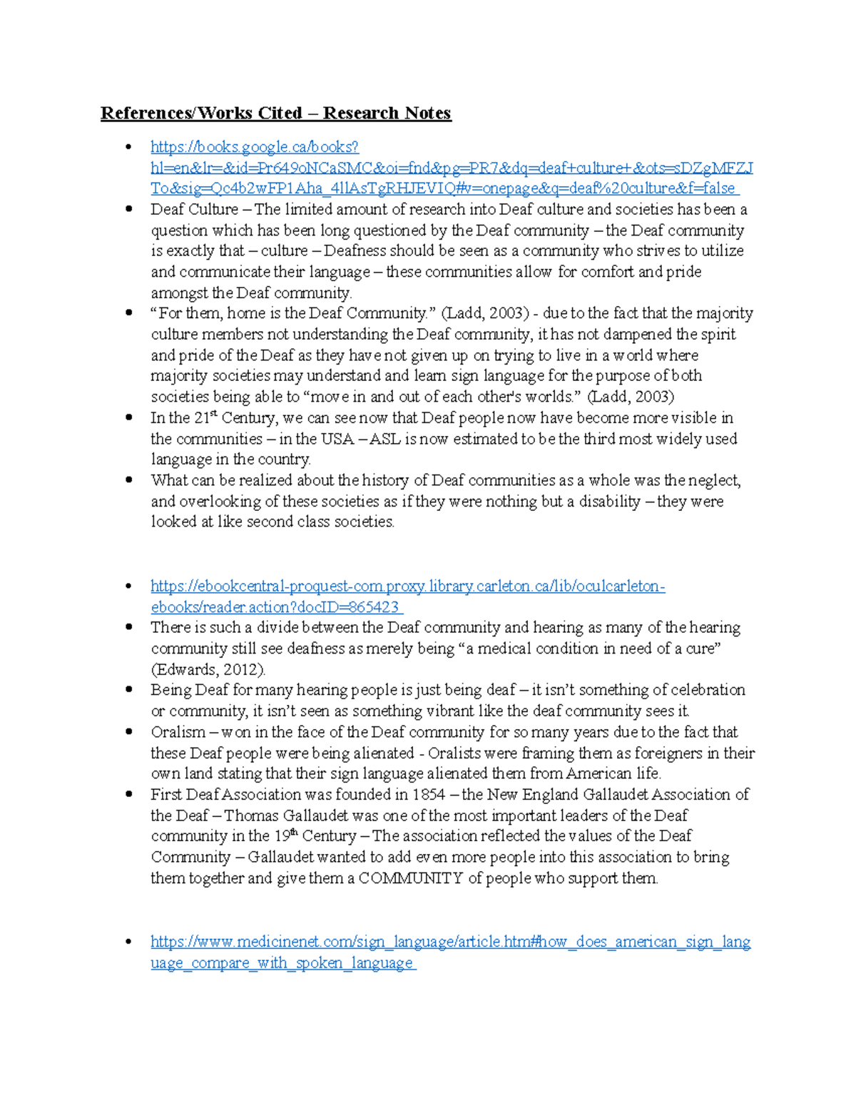 Homework 1 - Research Notes and References - References/Works Cited ...