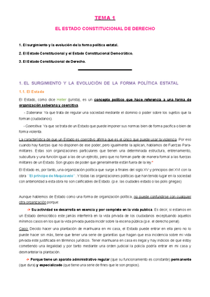 Ciencia Política Y Constitucionalismo - TEMA 1: EL ESTADO ...