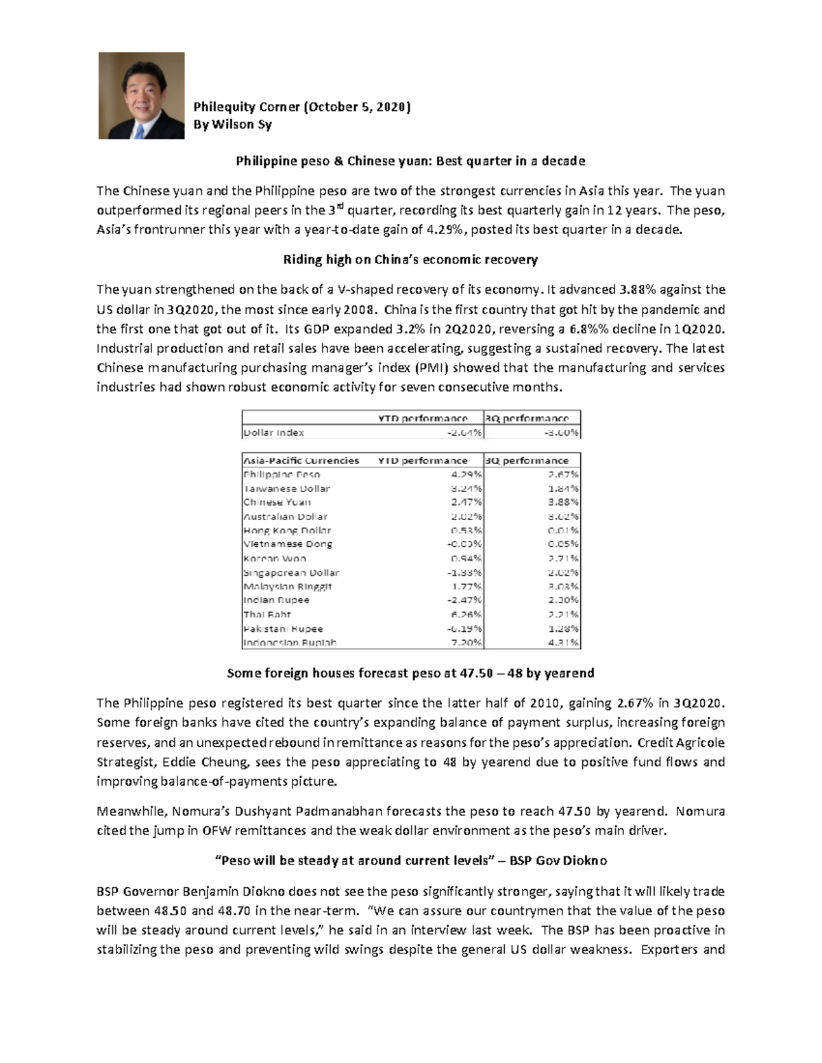 YTD - Lecture notes 1-3 - Philequity Corner (October 5, 2020) By Wilson ...