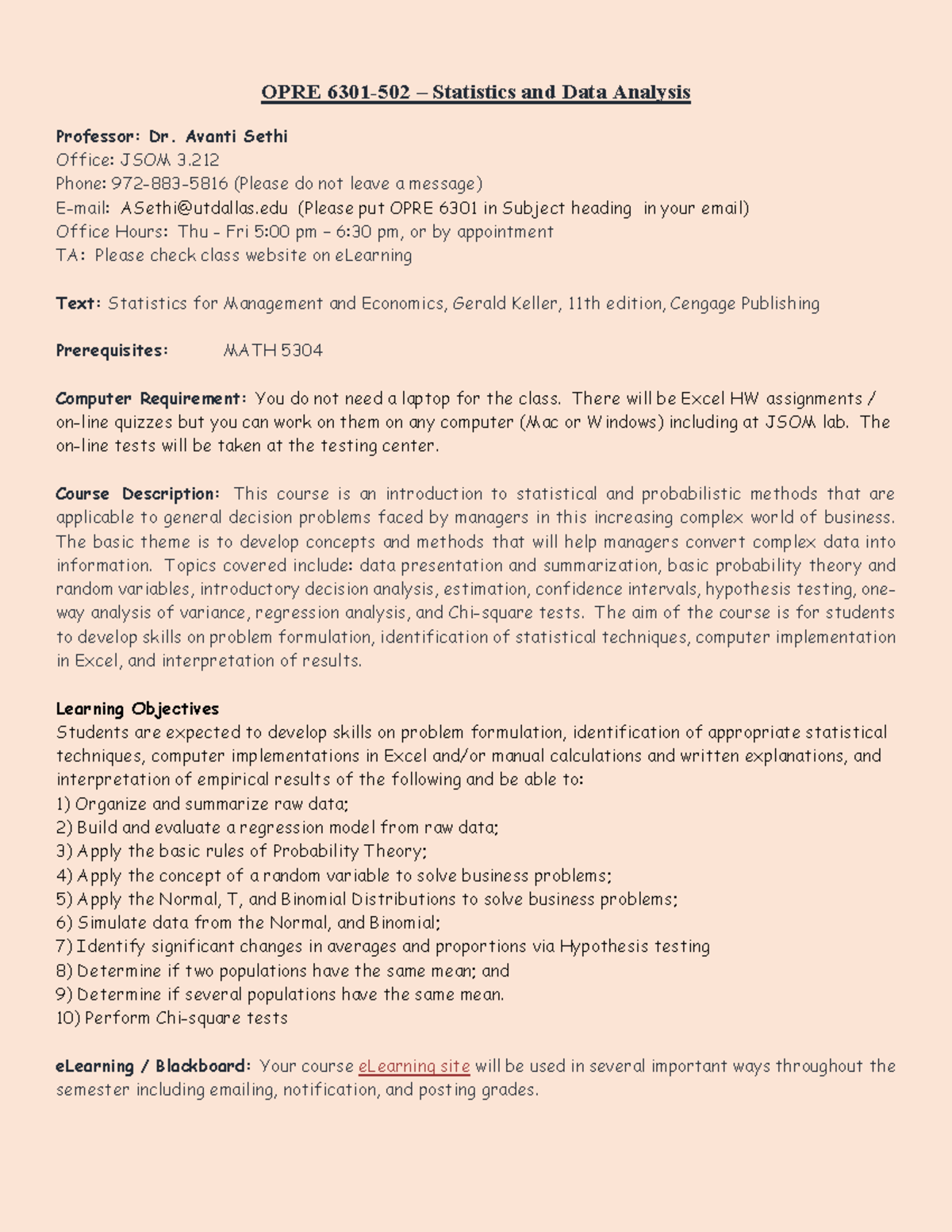 6301-syllabus - Summary Statistics and data analysis - OPRE Statistics ...