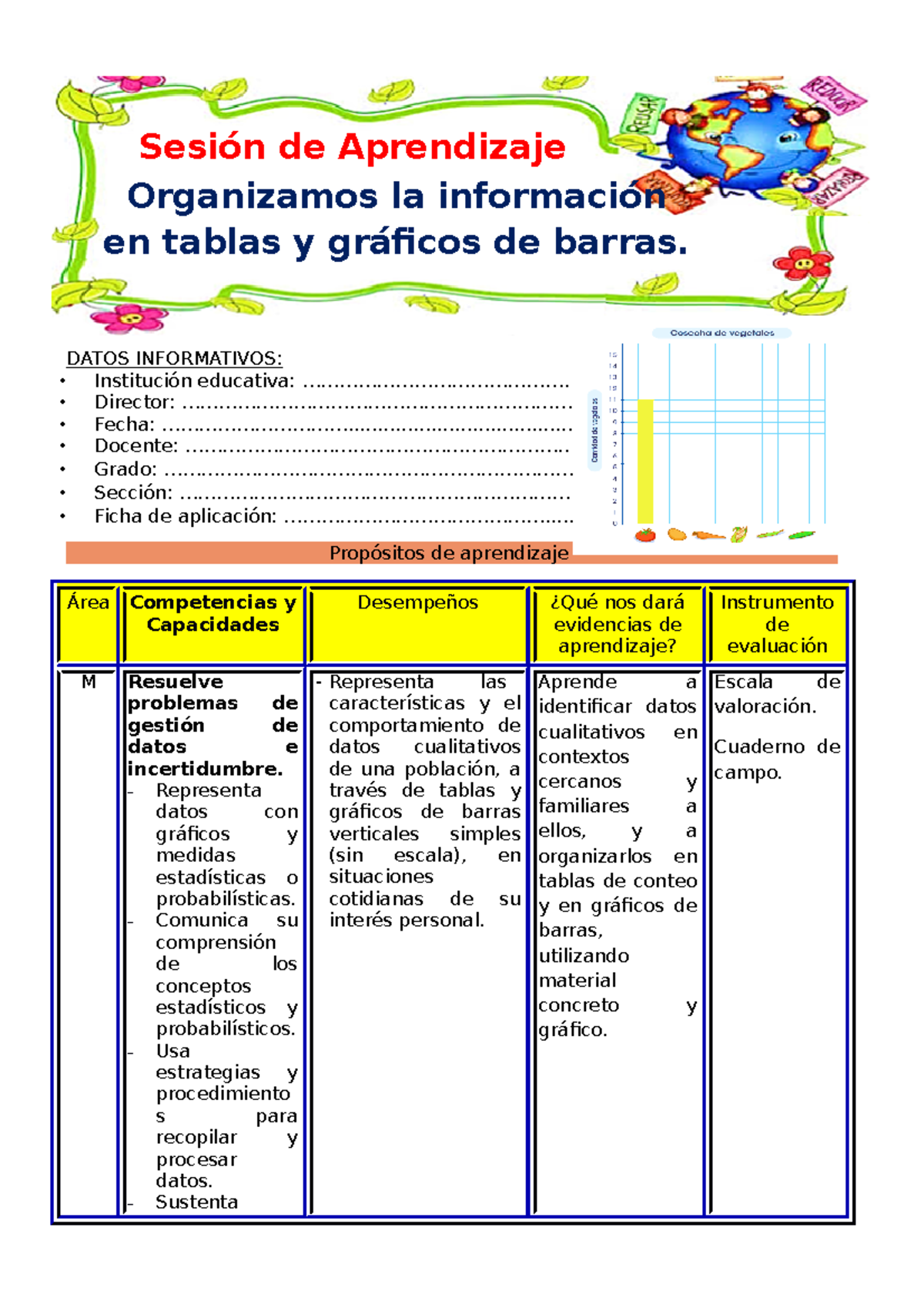 2° Sesión DÍA 2 MAT Organizamos LA Información EN Tablas Y Gráficos DE Barras - DATOS ...