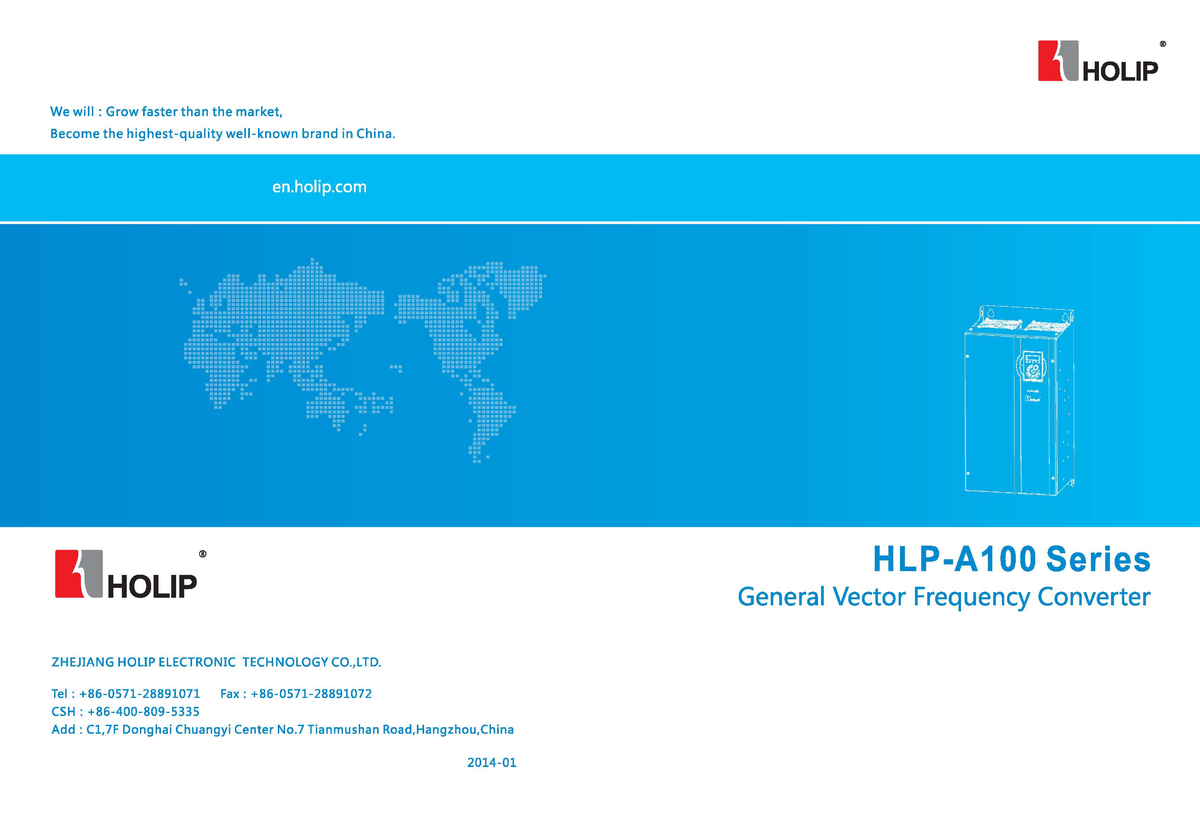 Holip HLP-A100 Series General Vector Frequency Converter - l t HOLIP ...