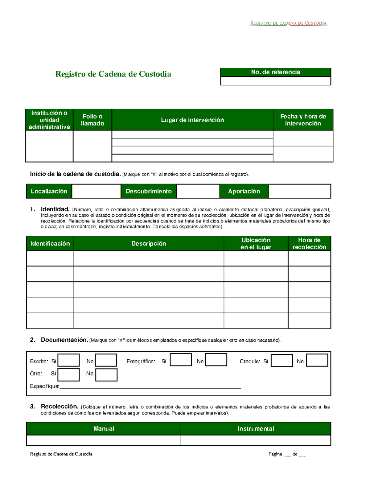 2904 - uutghj - No. de referencia Inicio de la cadena de custodia ...