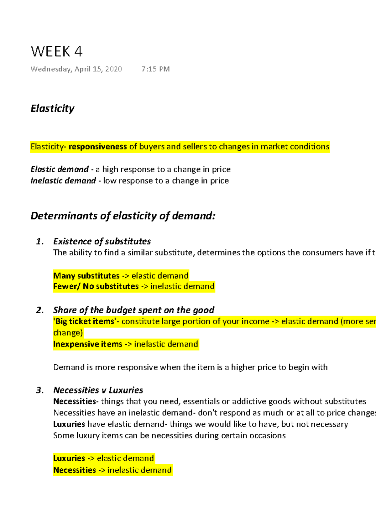 WEEK 4 - lecture slides and notes for principles of microeconomics ...