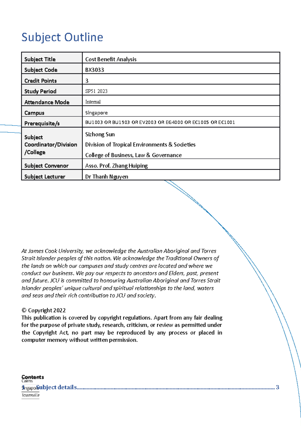 BX3033-Subject Outline-SP51 2023 V2 - Subject Outline Subject Title ...