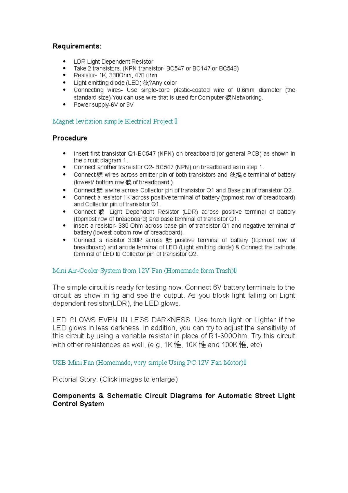 Requirements physics - Requirements: LDR Light Dependent Resistor Take ...