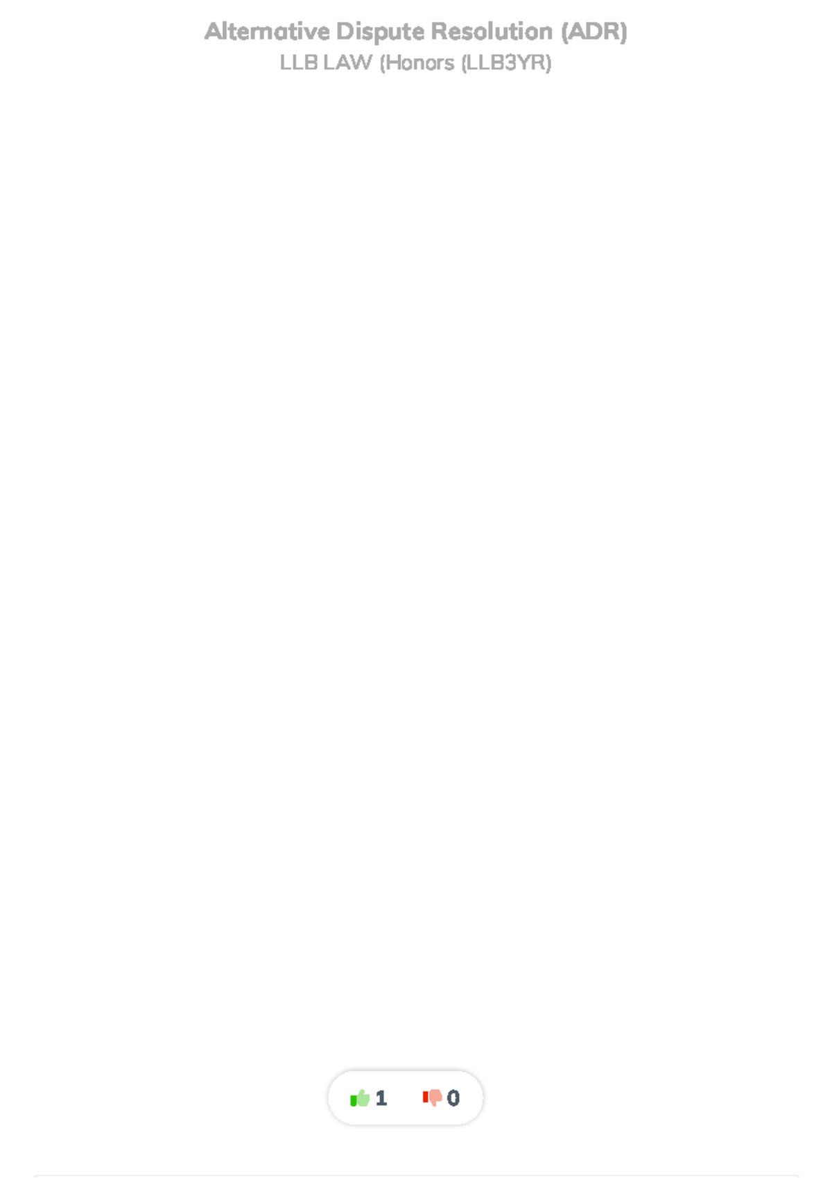 Anantha adr - Alternative Dispute Resolution (ADR) LLB LAW (Honors (LLB3YR) LLB 5 SEMESTER t h ...