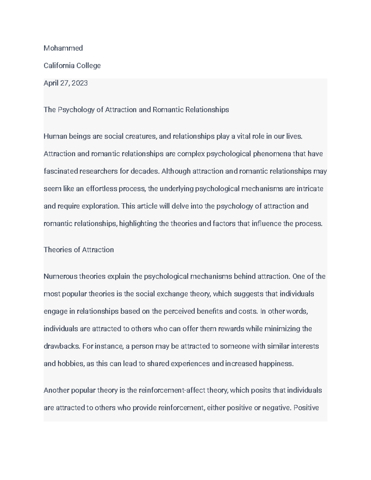 The Psychology of Attraction and Romantic Relationships - Attraction ...