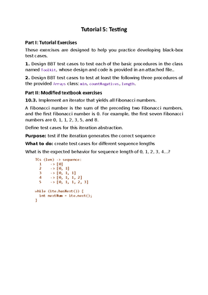 Tutorial 02 - Software Engineering - Tutorial 2: Type hierarchy (2 ...