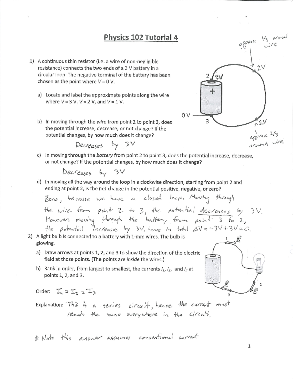 Tutorial 4 solutions - PHYS 102 - Studocu