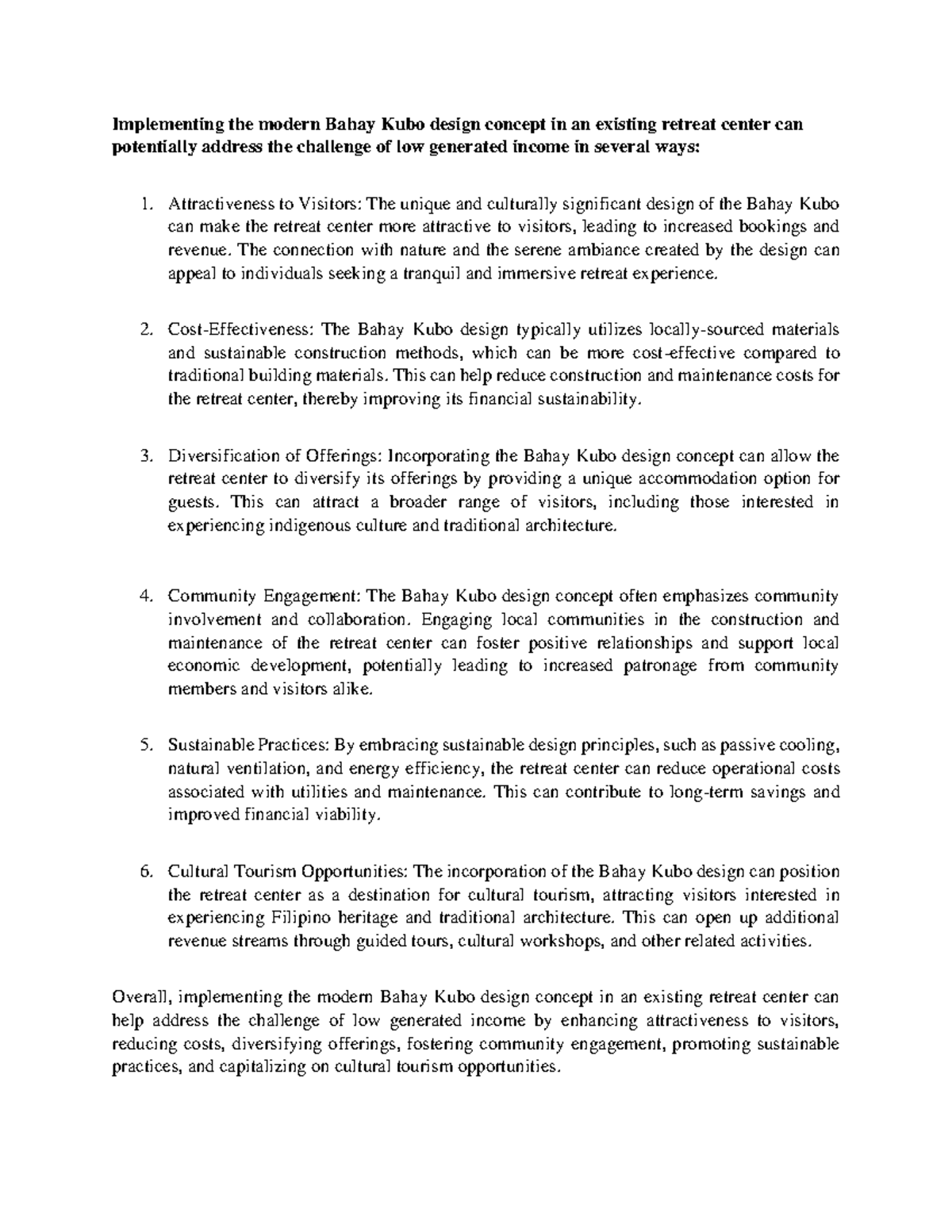 Bahay kubo pdf - Implementing the modern Bahay Kubo design concept in ...