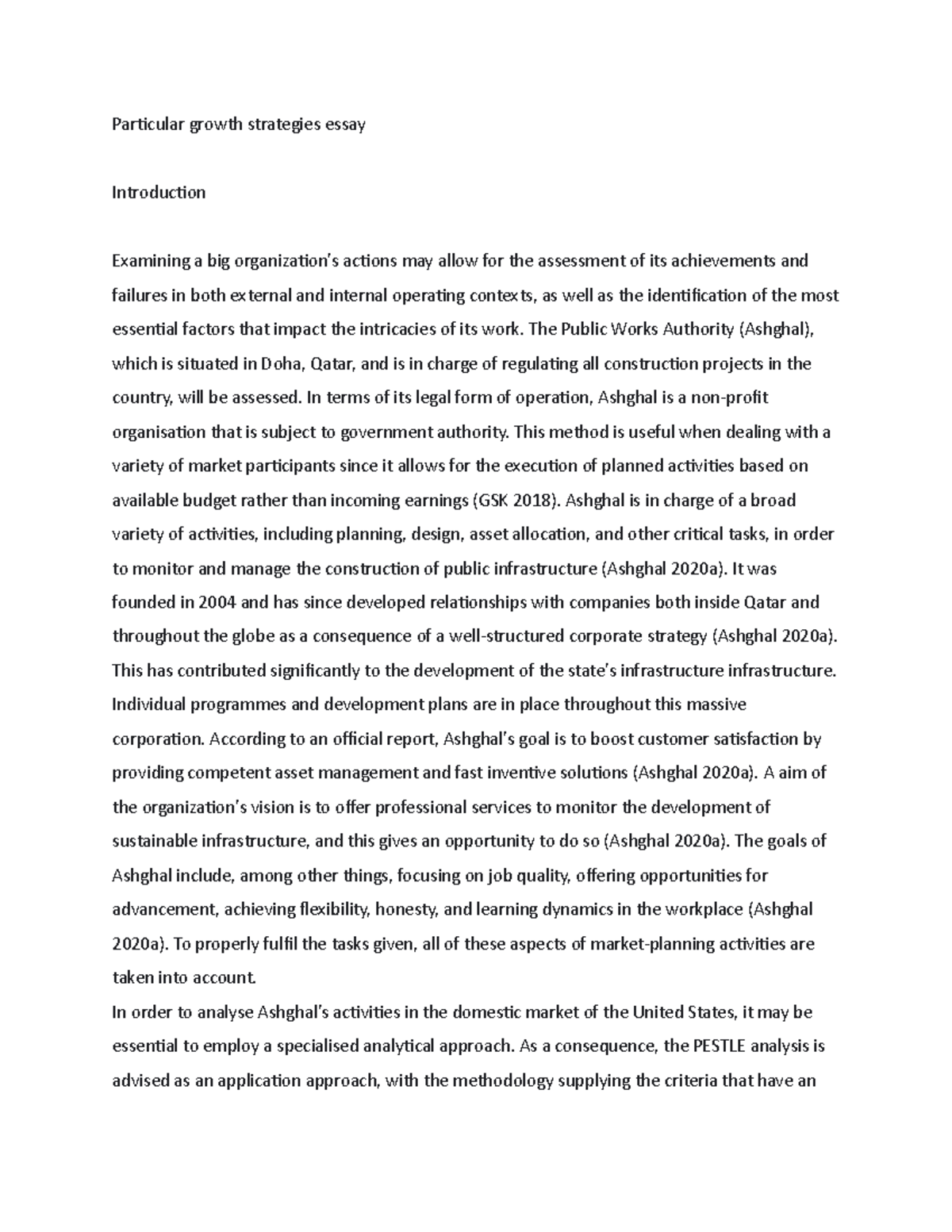 Project diaster management report - Particular growth strategies essay ...
